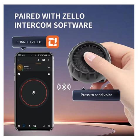 Wireless Bluetooth PTT Walkie Talkie Button With Adjustable Magic Strap