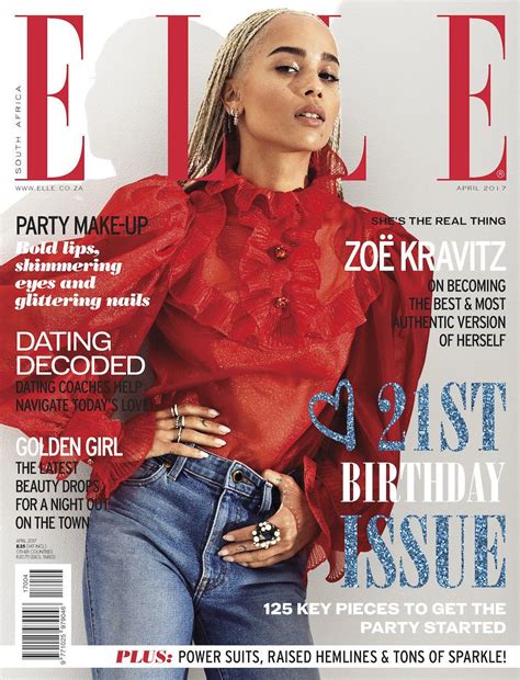 Pin By Paula Diaz On Red Zoe Kravitz Elle Magazine Fashion Days