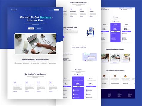 sass landing page design ui ux sass website design behance