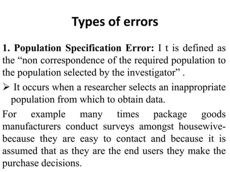 Errors In Research Design Pptx Science