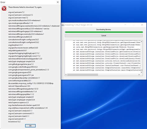Libraries Failed To Download Support And Bug Reports Forge Forums
