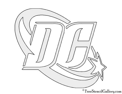Dc Comics Logo Stencil Free Stencils How To Draw Dc Logo Dc Comics