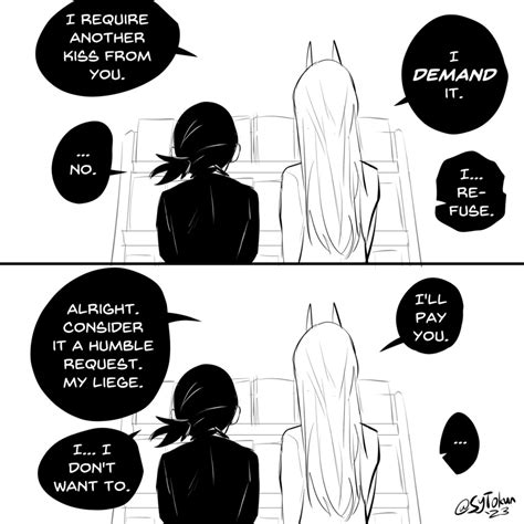 Safebooru 2girls Black Hair Black Jacket Book Bookshelf Chainsaw Man