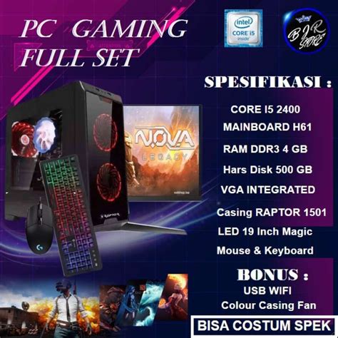 Jual Pc Komputer Gaming Fullset Murah Rakitan Pc Murah Pc Komputer Pc Rakitan Pc Gaming Pc