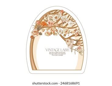 Tree Branch Flowers Border Frame Template Stock Vector Royalty Free Shutterstock
