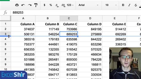 Google Sheets Tutorial How To Resize Columns And Rows YouTube