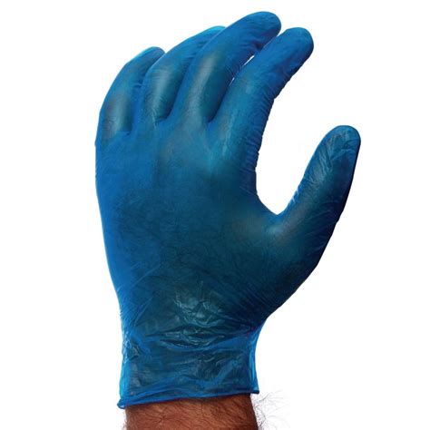 Large Blue Powdered Disposable Gloves Pack Of 100