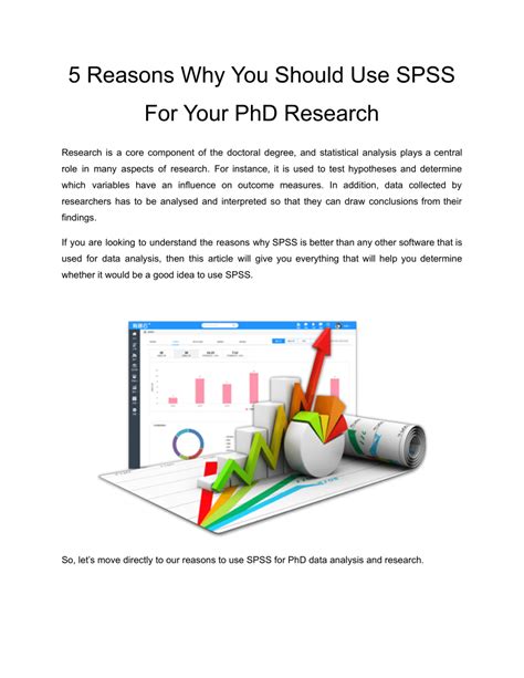Pdf 5 Reasons Why You Should Use Spss For Your Phd Research