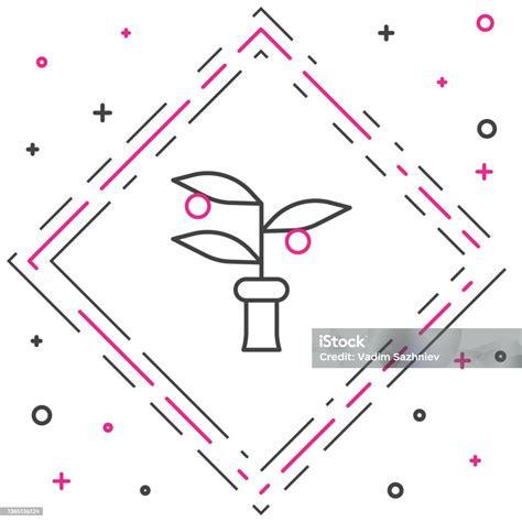 흰색 배경에 격리 된 라인 식물 사육 아이콘 시험관에서 자라는 식물 유기농 식품 농업 및 수경 다채로운 개요 개념 벡터 Dna에 대한 스톡 벡터 아트 및 기타 이미지