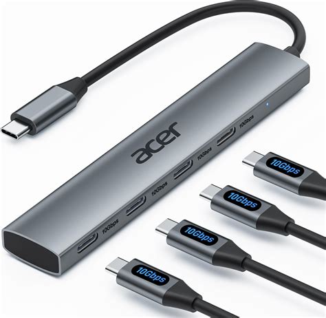 Amazon Com Acer USB C Hub 10Gbps Type C Splitter With 4 USBC 3 2 Port High Speed Type C
