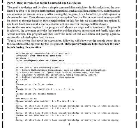Solved Part A Brief Introduction To The Command Line