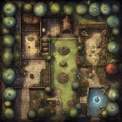 Premium Photo Top Down Rpg Battle Map Paranormal