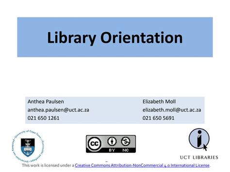 Law Library Orientation At Uct For Masters Pptx