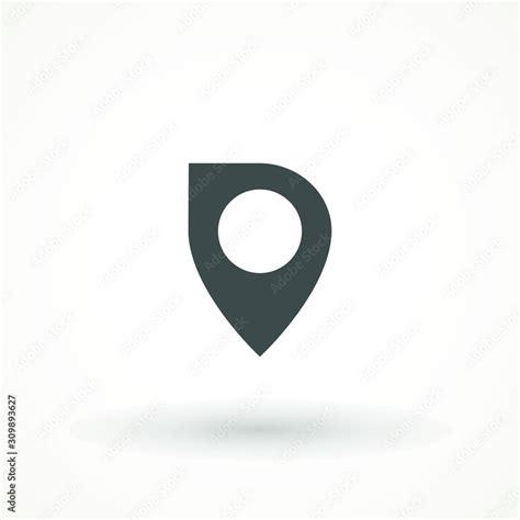 Location Icon Vector Pin Sign Isolated On White Background Navigation Map Gps Direction