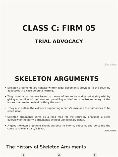 Firm 05 Skeleton Arguments Pdf