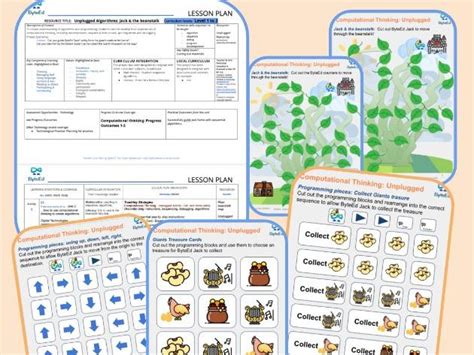 byteed unplugged computational thinking jack and the beanstalk algorithms teaching resources