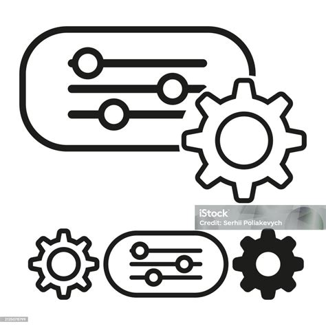 기술 프로세스 제어 아이콘입니다 회로 및 기어 기호 자동화 시스템 개념 벡터 일러스트 레이 션입니다 주당순이익 10 아이콘에