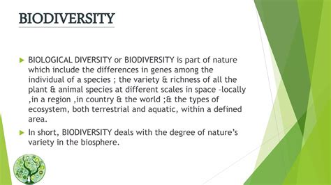 Biodiversity And Its Types Pptx