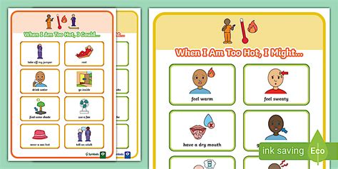 Twinkl Symbols Recognising When Im Too Hot Twinkl