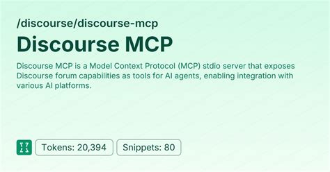 Admin Discoursediscourse Mcp Context7 Context7