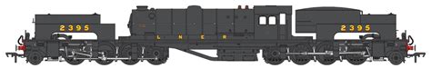 Heljan 30003 Lner Class U1 2 8 0 0 8 2t Beyer Garratt Lner Lined Black