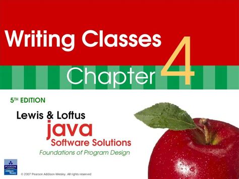 Ppt Chapter 4 Writing Classes 5 Th Edition Lewis And Loftus Java Software Solutions Foundations
