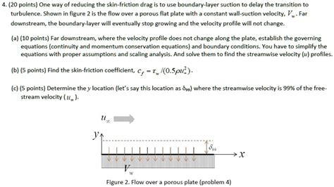 4 20 Points One Way Of Reducing The Skin Friction Drag Is To Use Boundary Layer Suction To