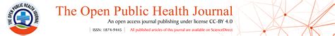 The Open Public Health Journal Home Page