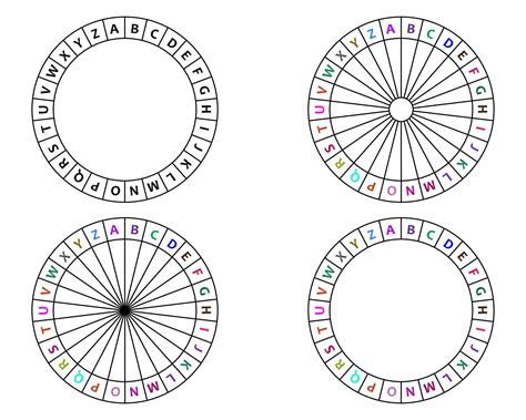 Circles Of The Alphabet Cipher Wheel Template Illustration 51272916 Vector Art At Vecteezy