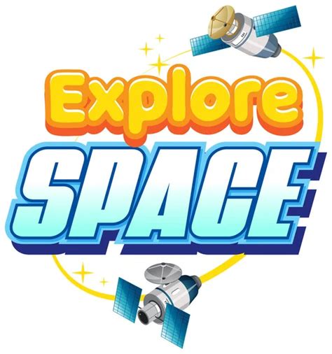 let s space word design alien ufo illustration stock vector by
