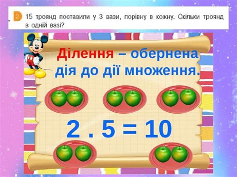 Дія ділення 2 клас Математика