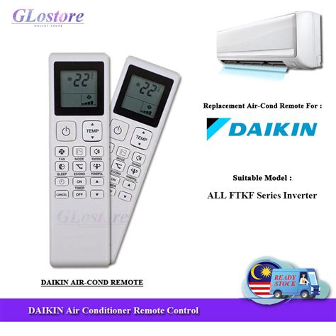 Replacement Daikin Inverter Ftkf Series Air Cond Remote Control Kawalan Jauh Udara Daikin