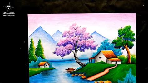 How To Draw A Realistic Tree With Oil Pastels Hood Knotargeed
