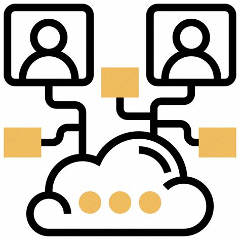 Cluster Computing Connection Diagram Network Icon Download On Iconfinder