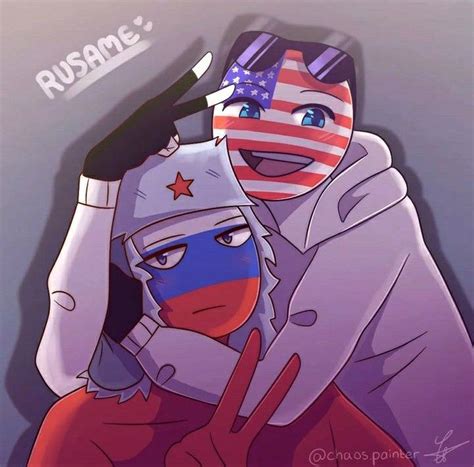 Countryhumans Russia X America Ảnh Tường Cho điện Thoại Nghệ Thuật
