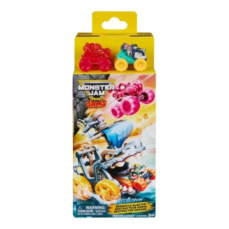 Monster Jam Mini Jams Megalodon Barnacle Blaster Launcher Whb Mal