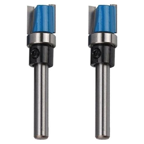 2pcs 1 4 Shank Straight Template Flush Trim Carbide Router Bit 1 4x1 2x11
