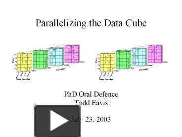 Ppt Parallelizing The Data Cube Powerpoint Presentation Free To