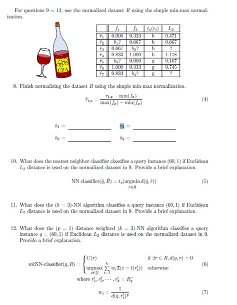 For Questions Use The Normalized Dataset R Chegg