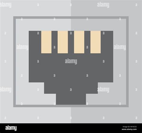 Local Area Connector Icon In Flat Color Style Computer Network Internet Connection Broadband