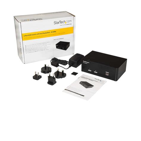 SV231DPDDUA2 StarTech Com StarTech Com 2 Port Dual Monitor USB DisplayPort KVM Switch 3 5 Mm