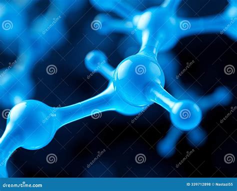 Molecule Structure In Blue Background Stock Illustration Illustration Of Bonds Network 339712898