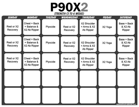 P90x3 Workout Schedule Excel Spreadsheet Eoua Blog