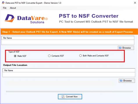 How To Convert PST To NSF With Datavare Software