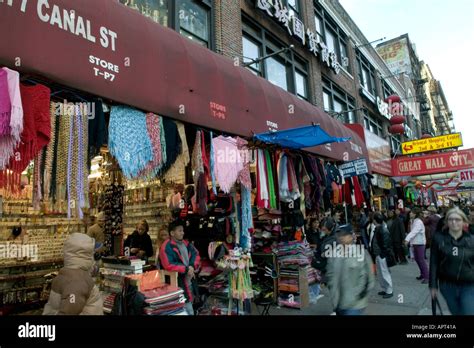 Stores On Canal Street In Chinatown Manhattan New York Usa November