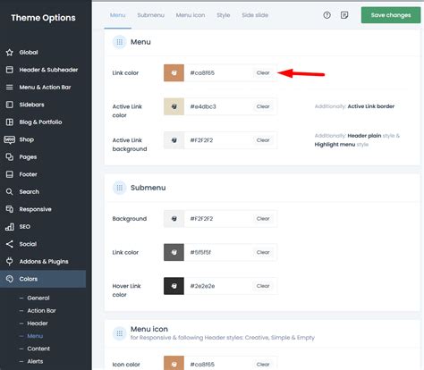 Different Menu Link Color For Other Pages — Betheme Support Forum