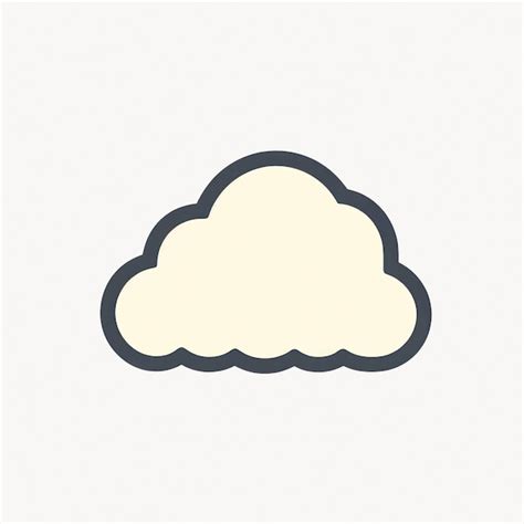 Premium Vector Simple Cloud Icon Vector Illustration