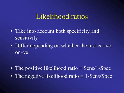 Ppt Likelihood Ratios Powerpoint Presentation Free Download Id 6984315