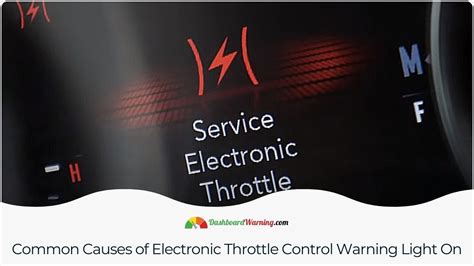 Electronic Throttle Control Warning Light On Why