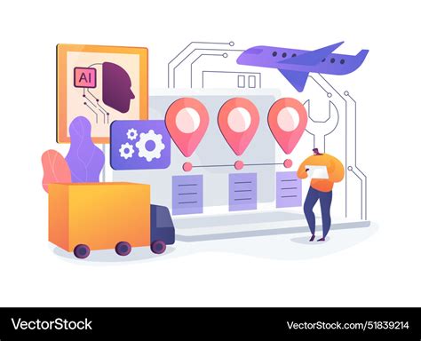 Predictive Maintenance Solutions With Ai Abstract Vector Image